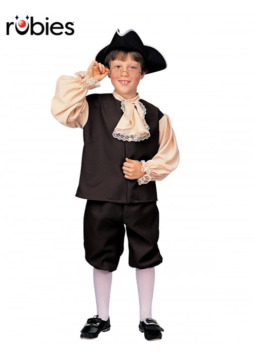 Colonial Boy Historical Child Costume for School Events