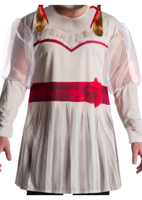 Annabelle Adult Mask & Top Costume Set for Halloween Scares